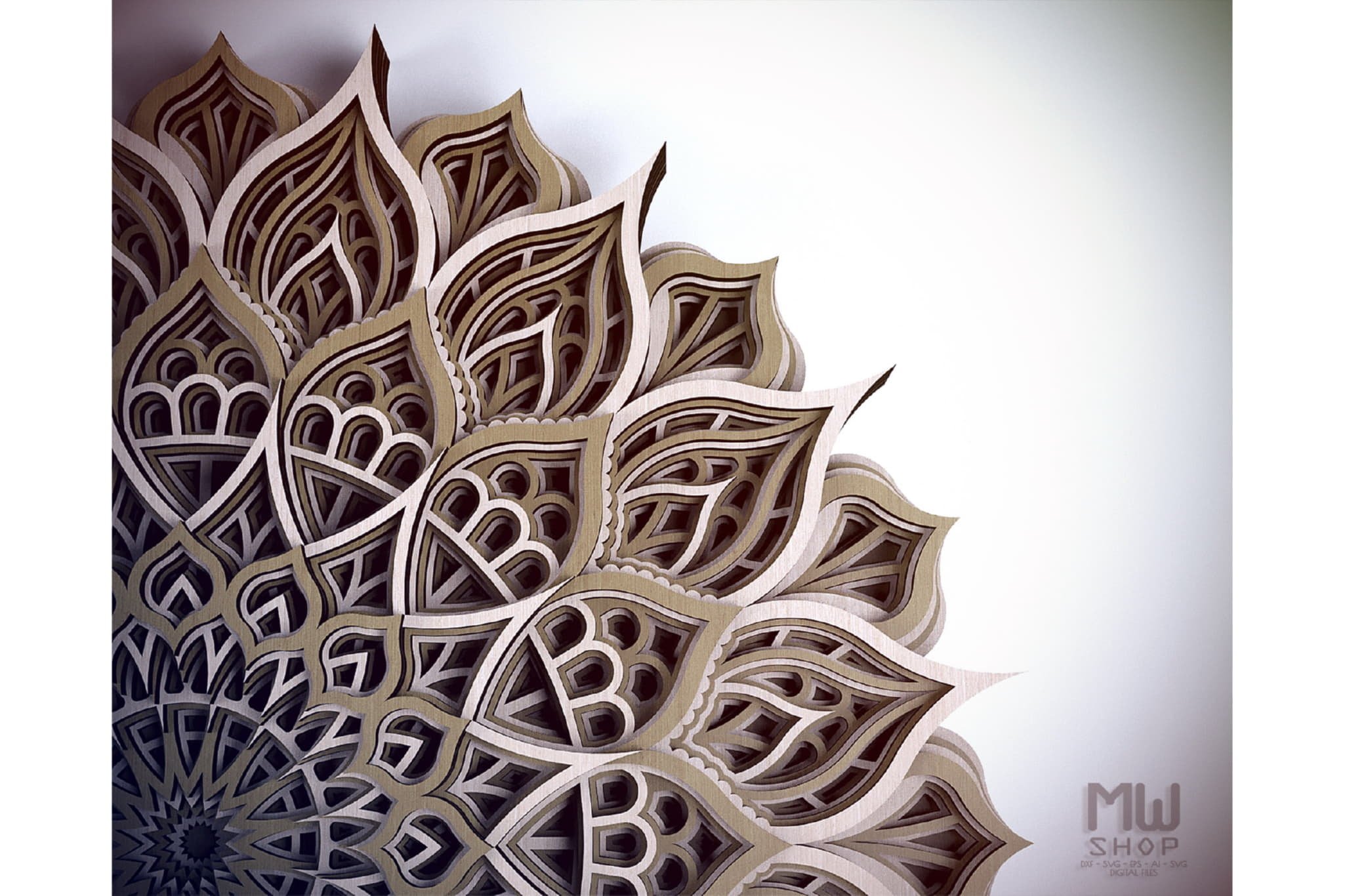 M76 - Multilayer Mandala DXF for Laser cut, Cricut Mandala (593204 ...