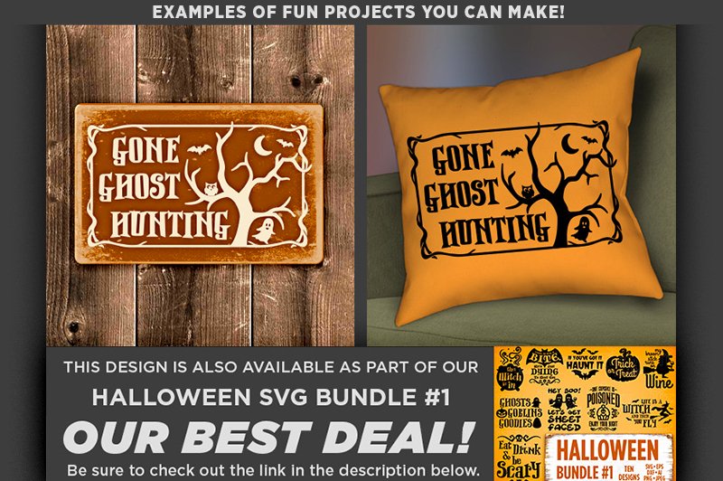 Halloween Svg files - Gone Ghost Hunting Svg File - 4032 (146722 ...