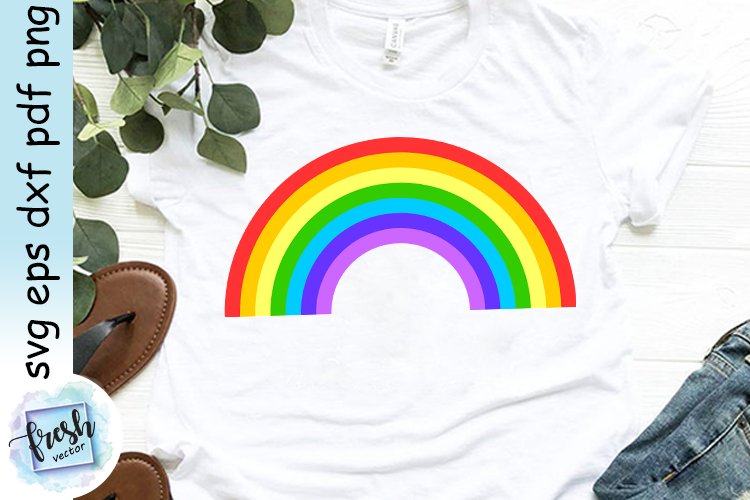 Rainbow Bundle Svg Distressed Rainbow with clouds Svg (562588) | SVGs ...