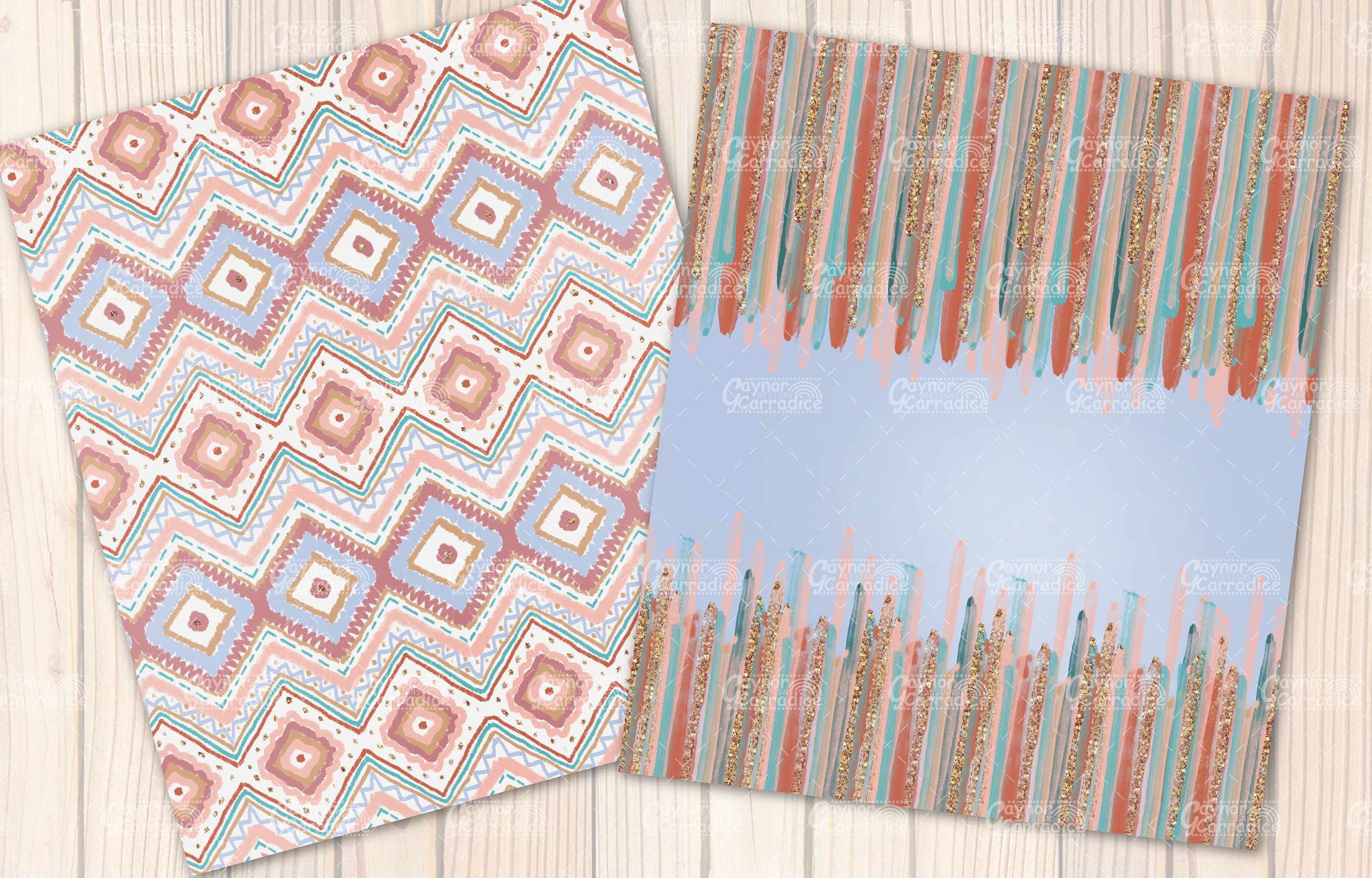 Boho Beach - Seamless pattern bundle (542861) | Backgrounds | Design ...