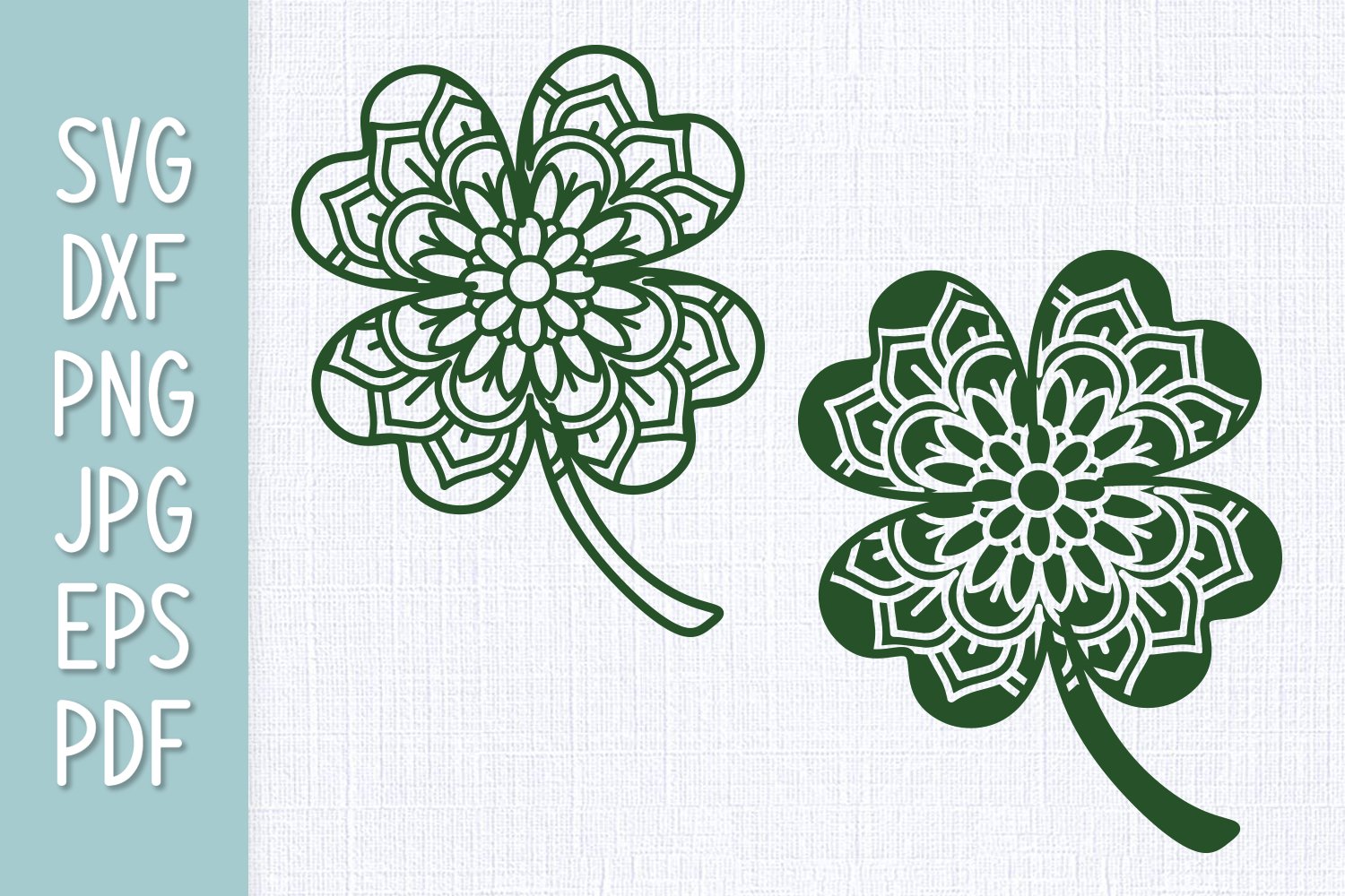 Four Leaf Clover Mandala SVG