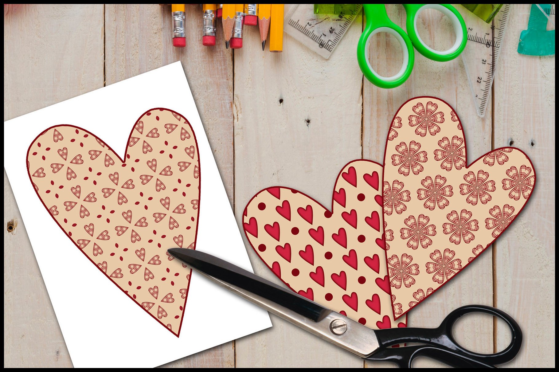 Primitive Heart Clipart