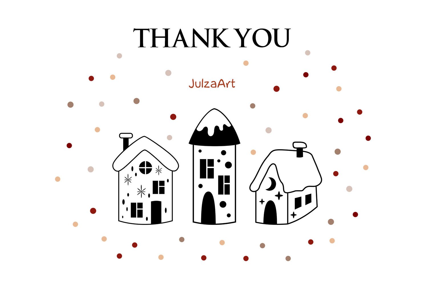 Thank You Christmas Clip Art Black And White