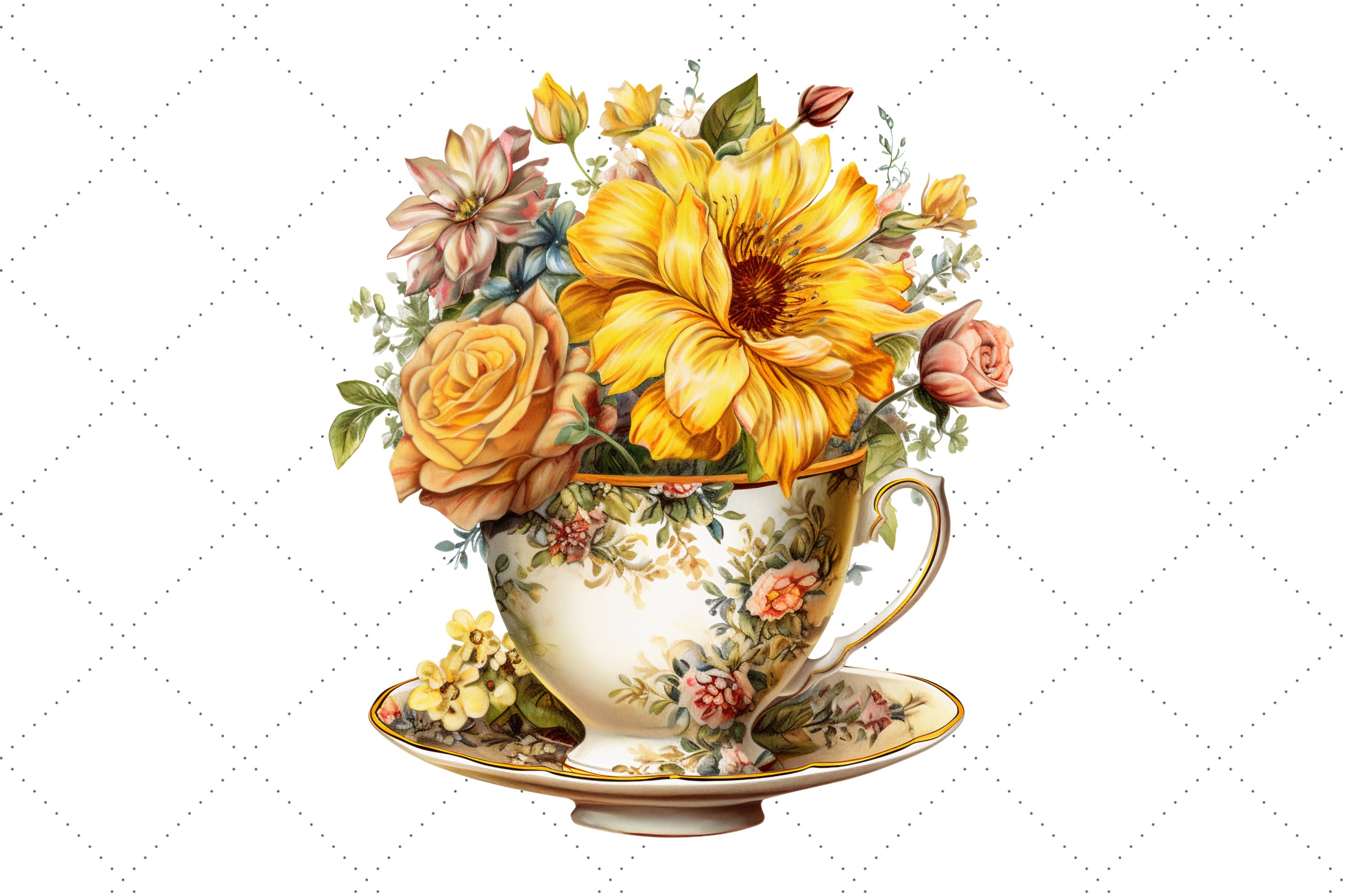 Vintage Flowers Clipart