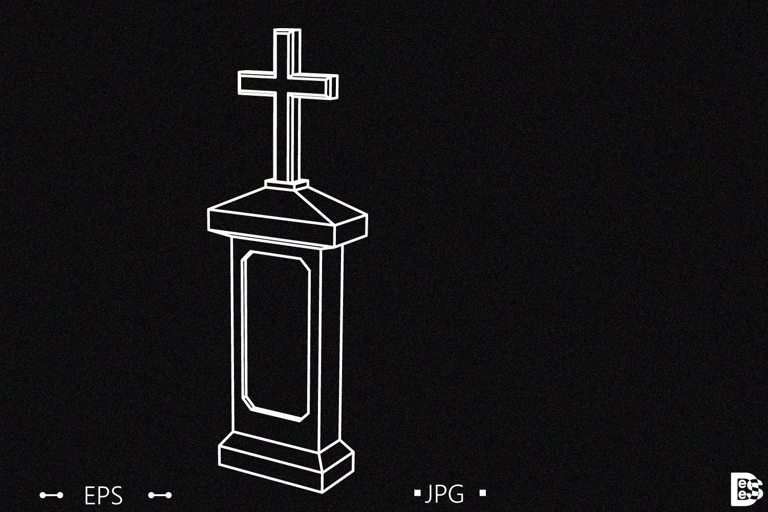 Cross Gravestone Template