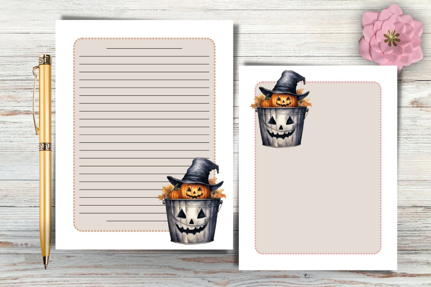 Lined Stationery Templates Halloween Halloween Basket Folding Art