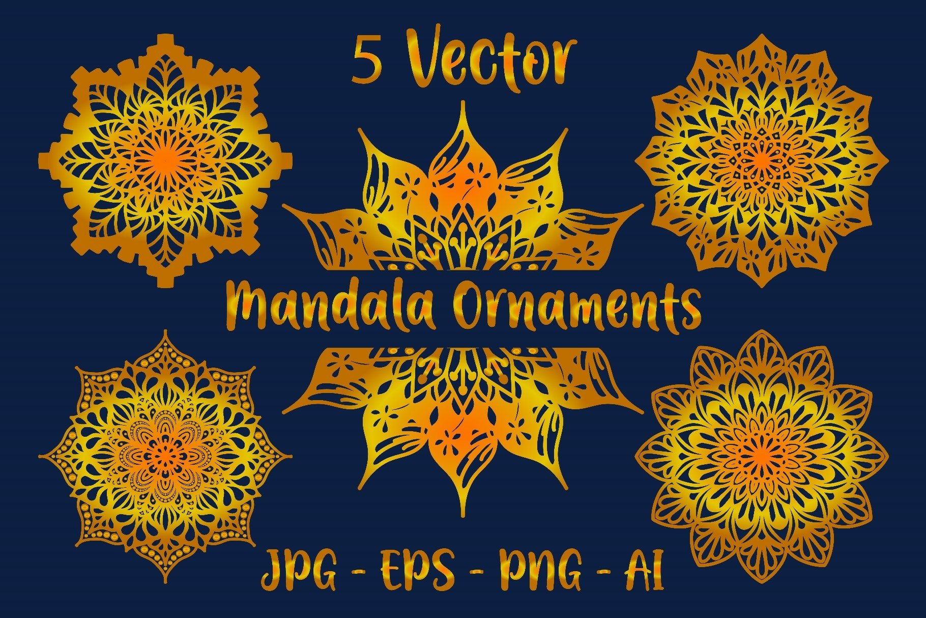 Mandala Vector Collections - SVG Templates (1431840) | SVGs | Design ...