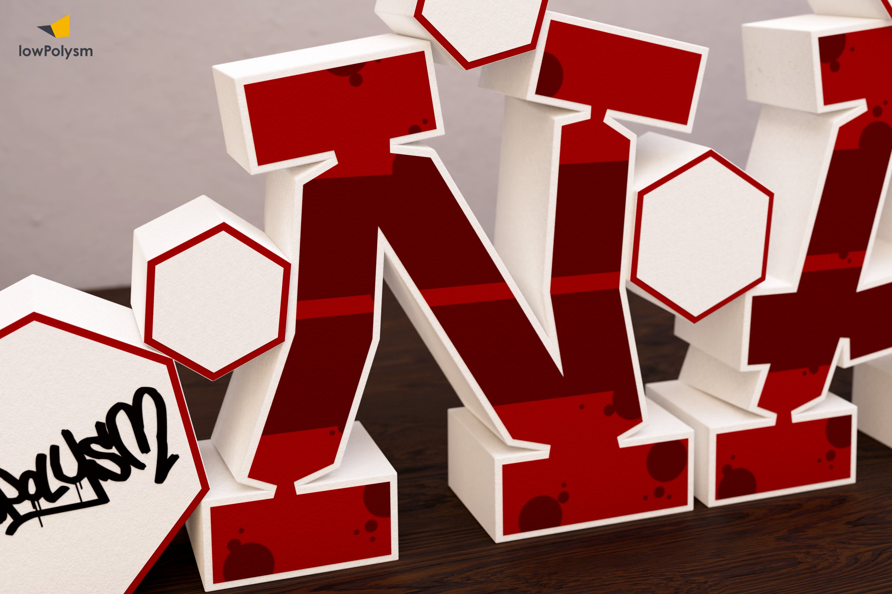 3d Block Letter A