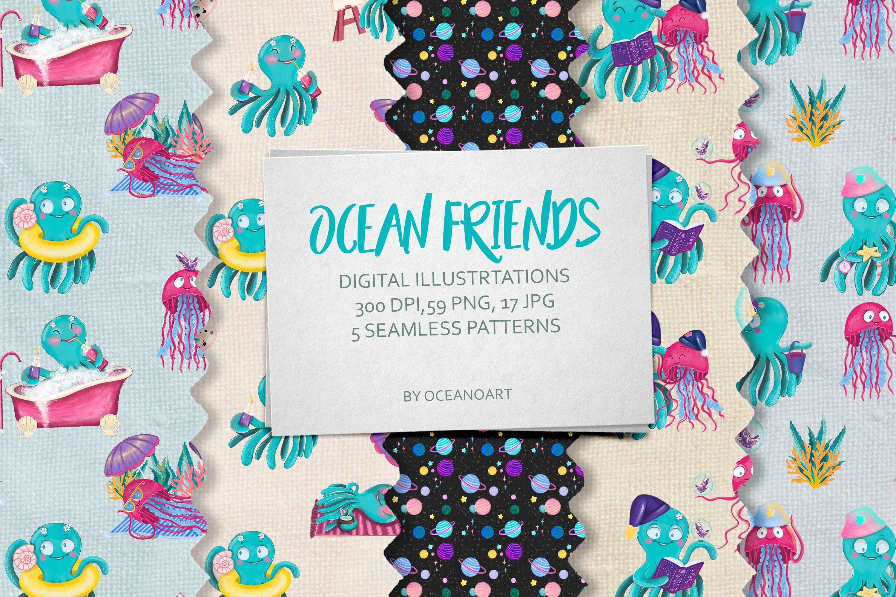 Ocean Friends (743837) | Illustrations | Design Bundles