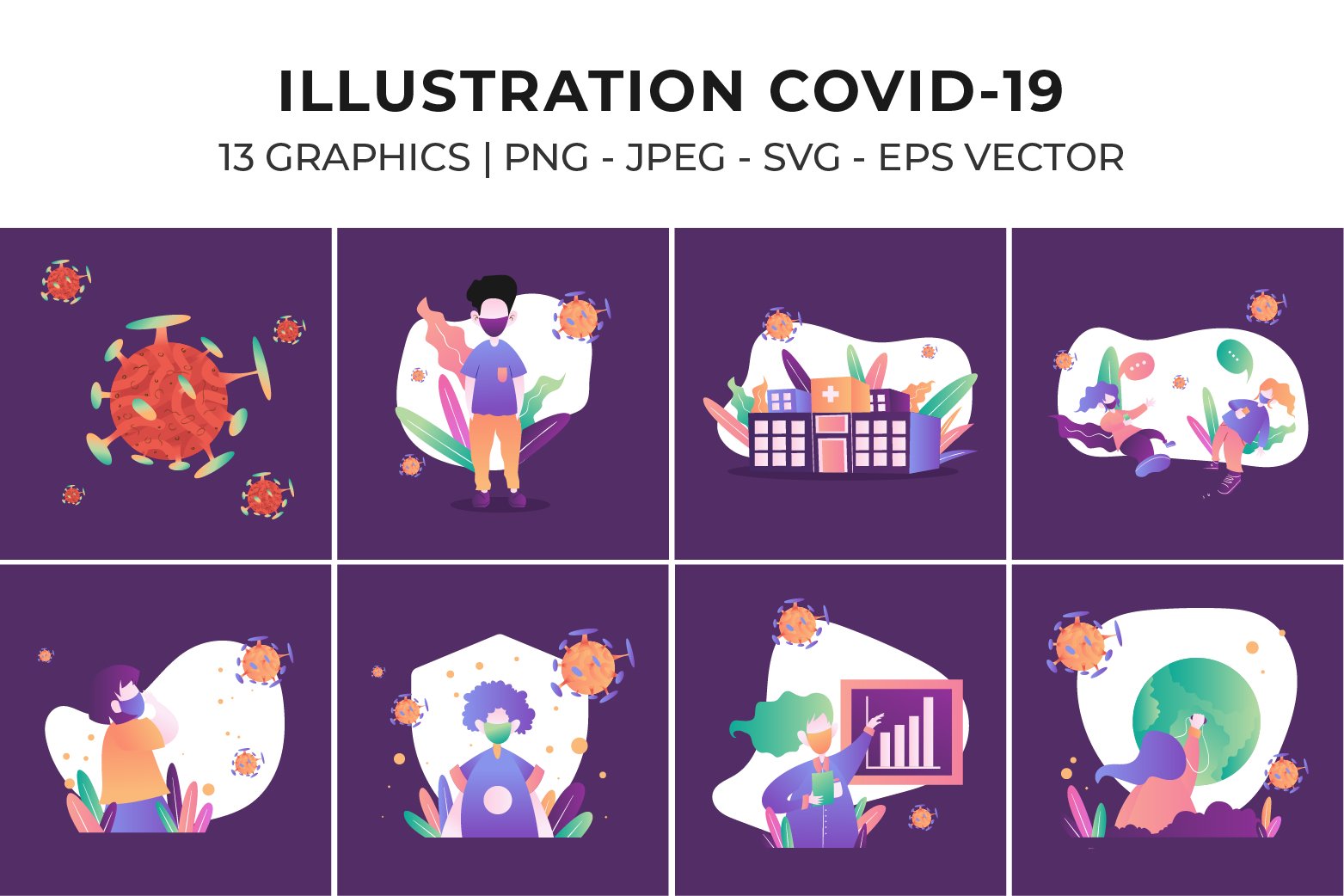 Illustration, COVID-19, Graphic, Pandemic, Landing Page (545865 ...