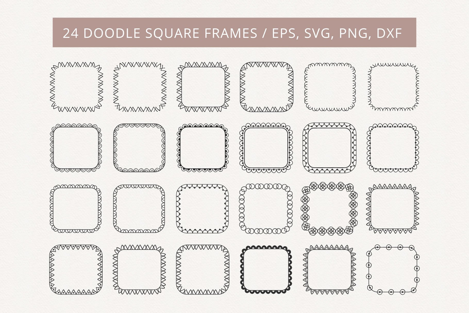 Vintage frames bundle. 208 design elements. (1013831) | Illustrations ...