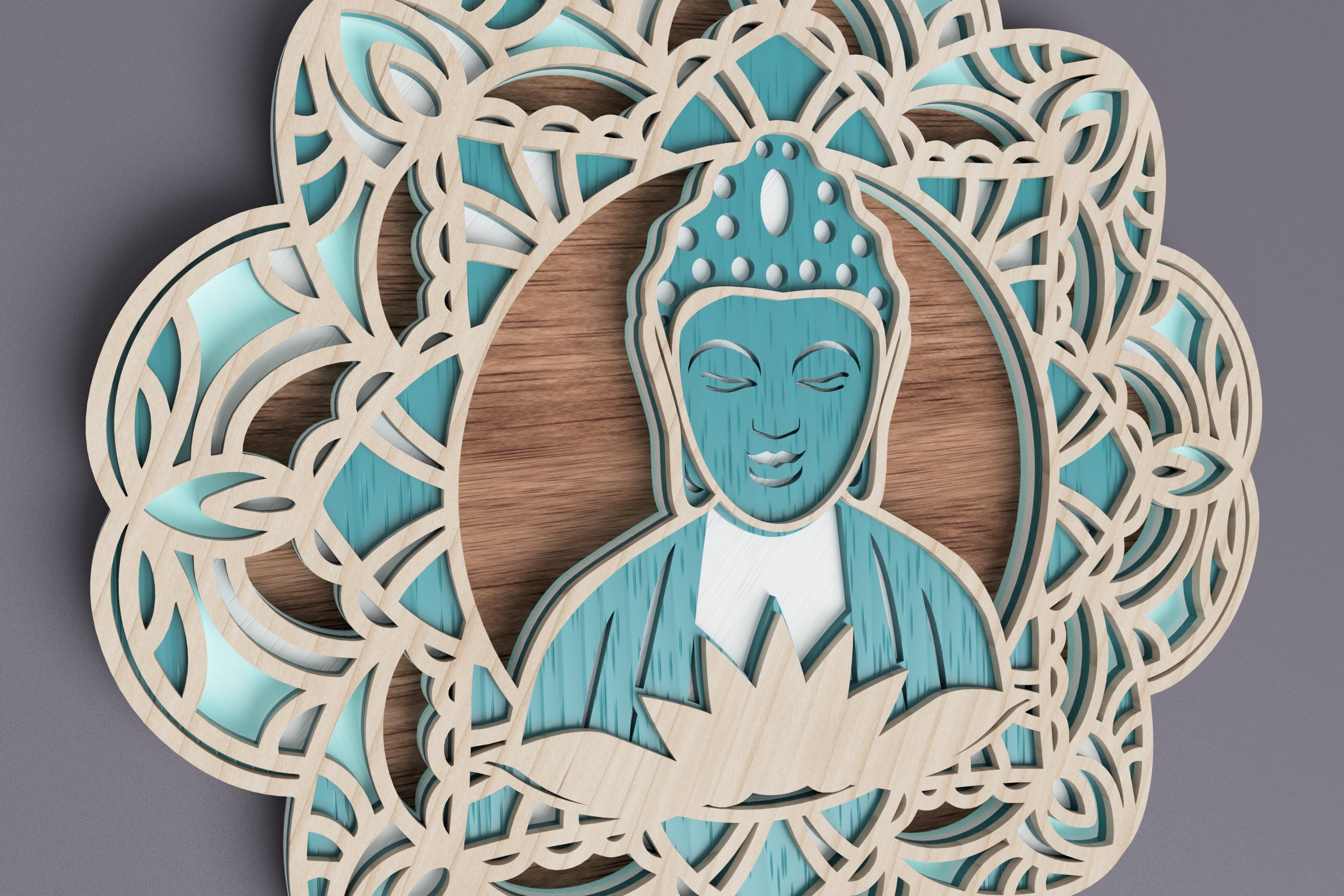 Mandala laser cut file - Buddha Mandala