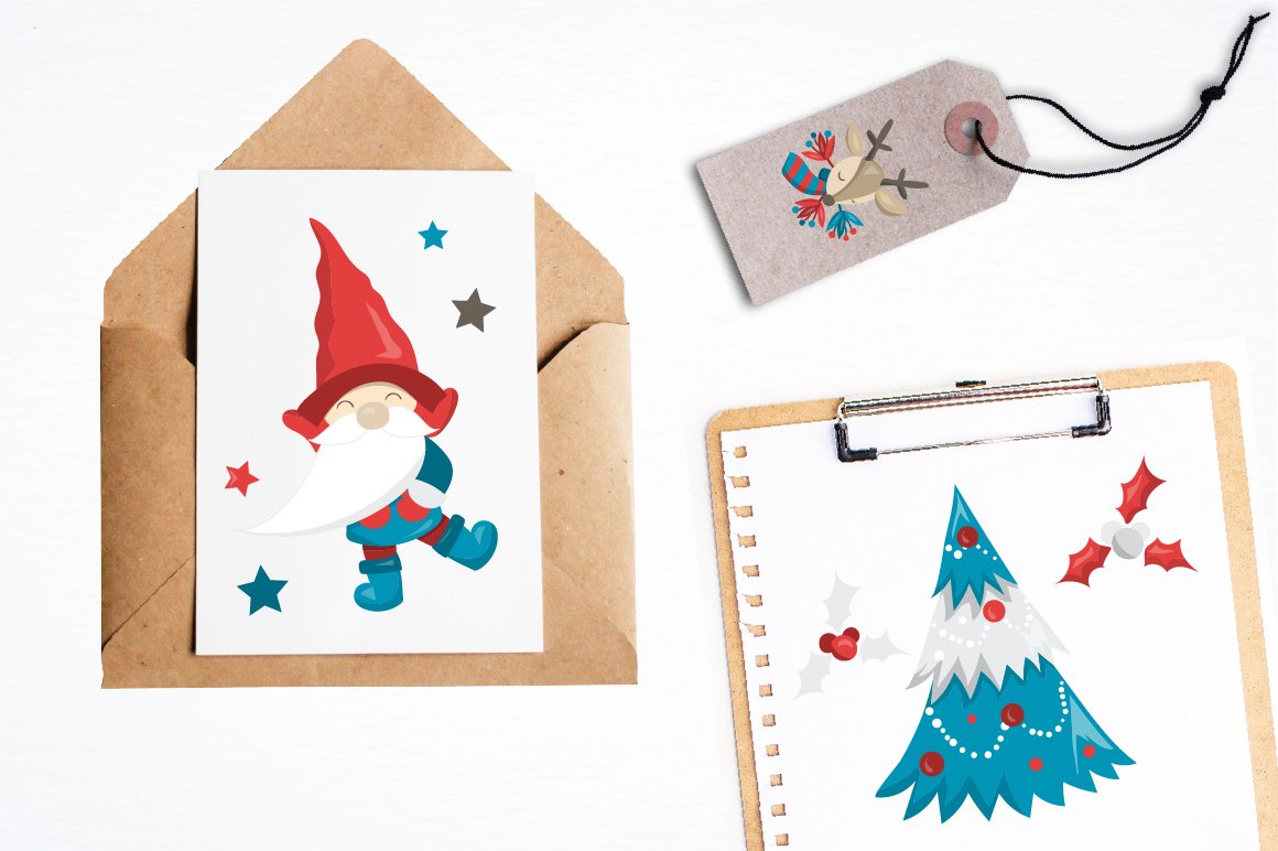 Christmas Gnomes graphics and illustrations
