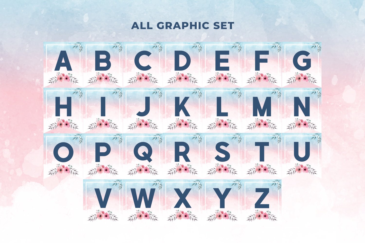 Flower Banner Alphabet