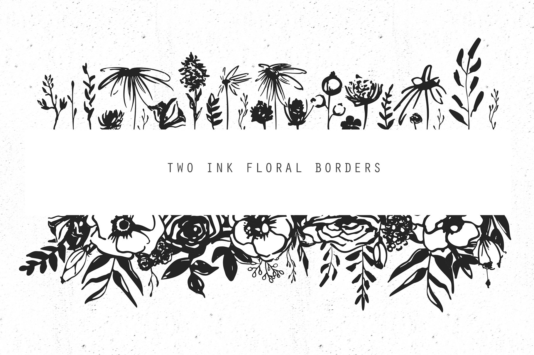 Ink floral collection (372369) | Illustrations | Design Bundles