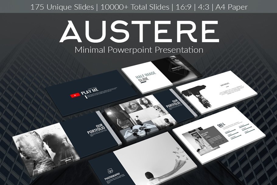 Austere - PowerPoint Presentation (555836) | Powerpoint | Design Bundles