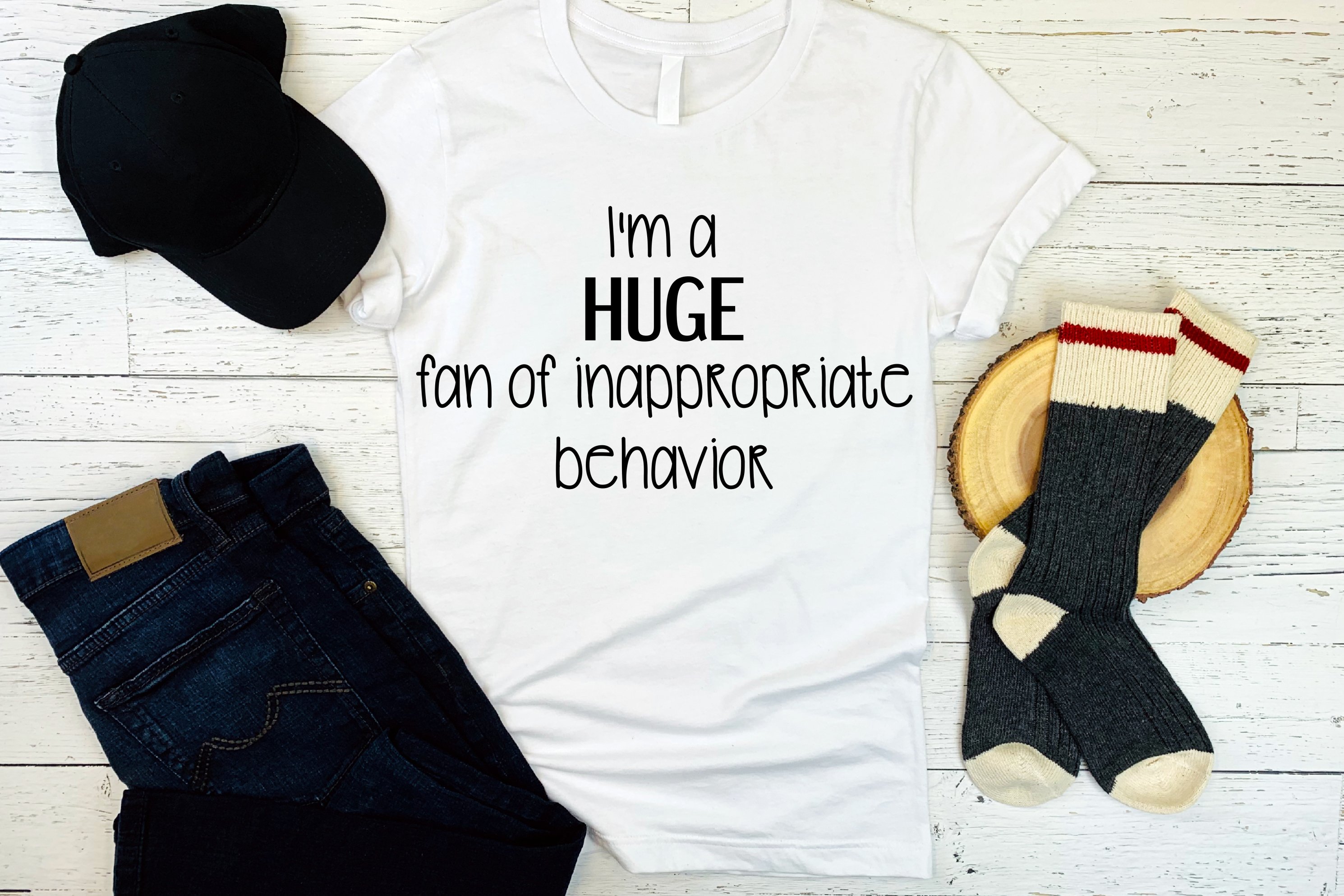 I'm a HUGE fan of inappropriate humor Cut File - SVG & PNG (568935 ...