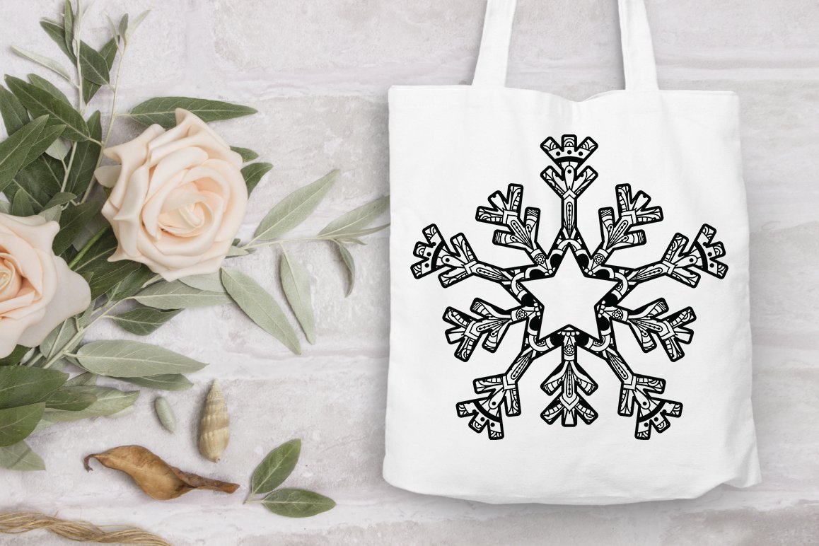 Snowflakes Mandala Bundle SVG Cut Files, Winter Mandala SVG. (859396 ...