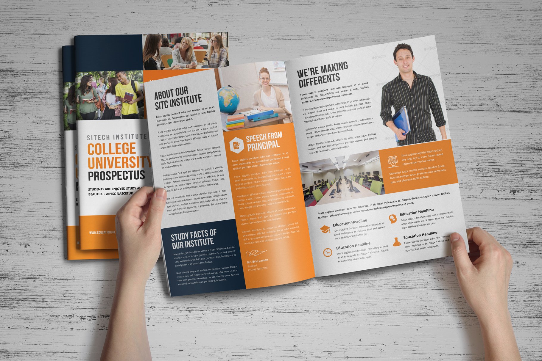 Education Prospectus Brochure v4 (184146) | Brochures | Design Bundles