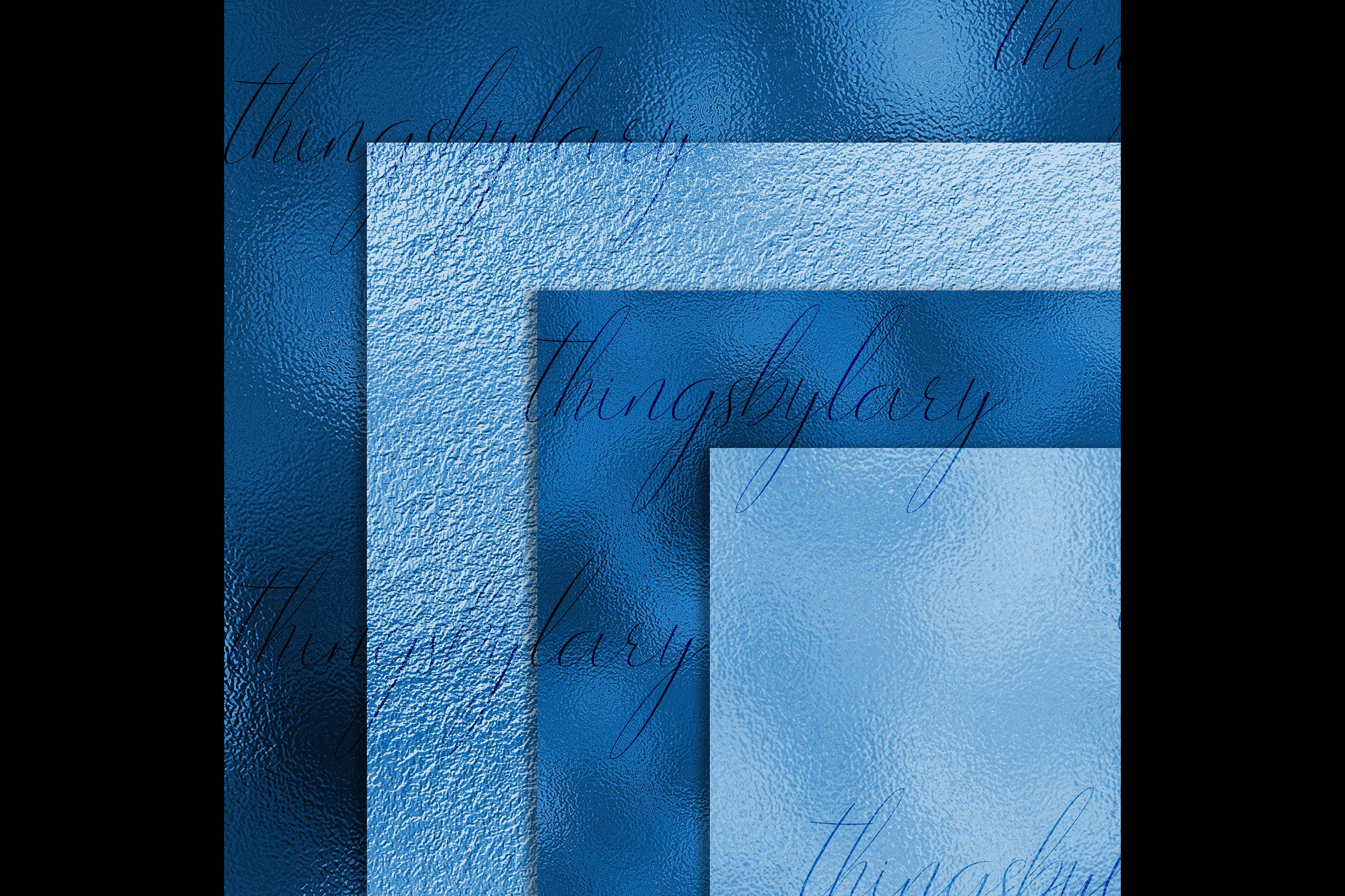 42 Royal Blue Metallic Foil Texture Digital Papers (136175) | Card ...