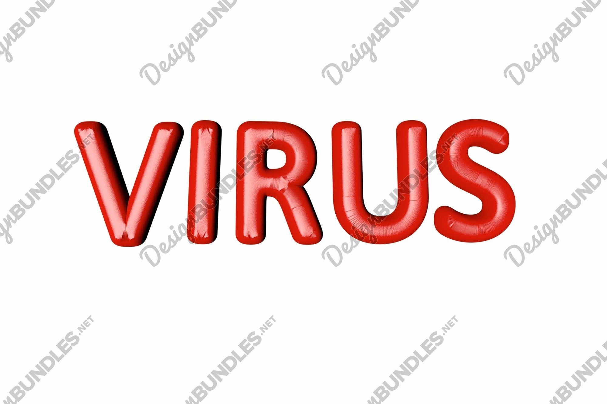 Word 'Virus' in 3d style. Design element for poster (1773191) | Science ...