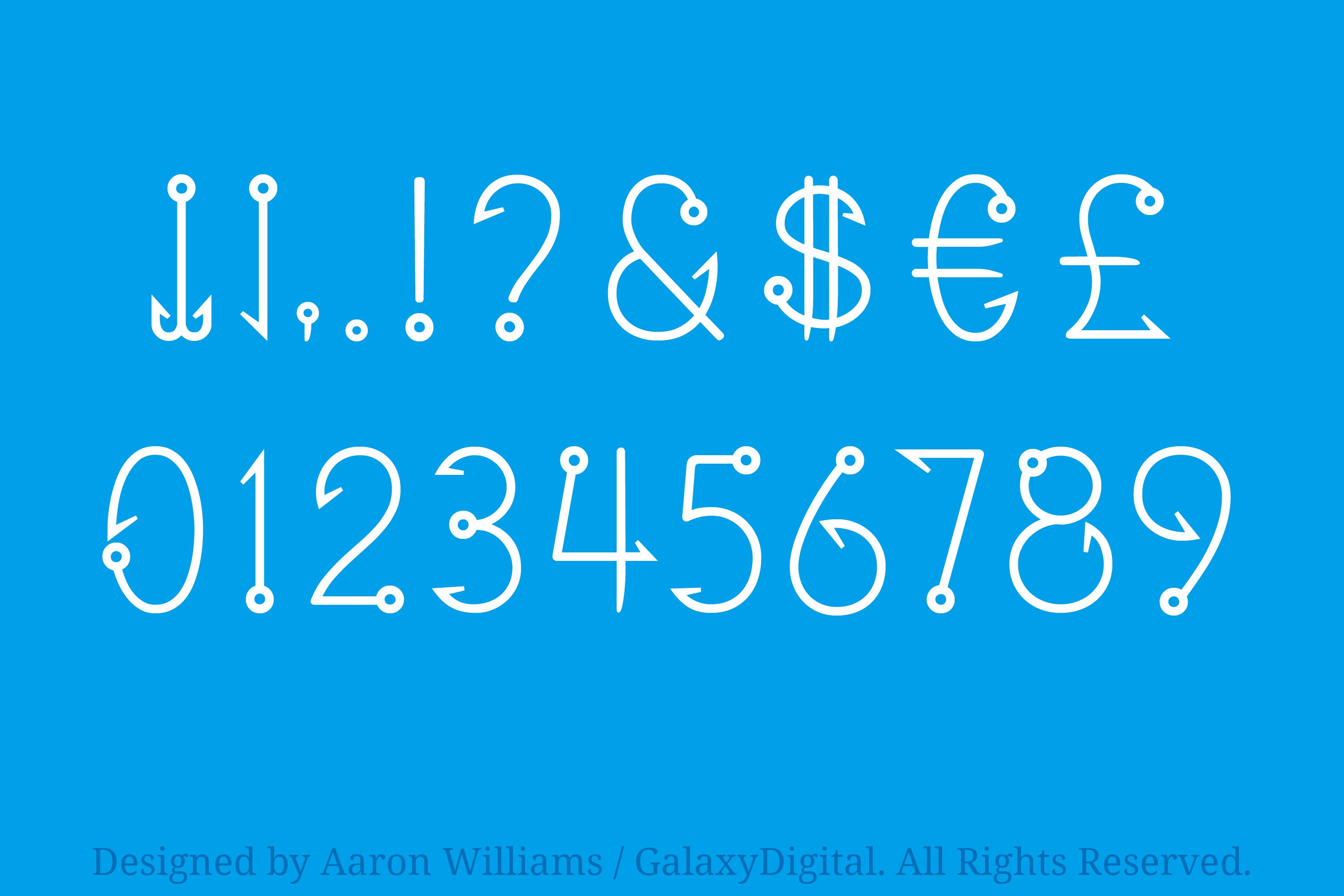 Fish Hook Font, Fishing Hunter Font (943322) | Display | Font Bundles