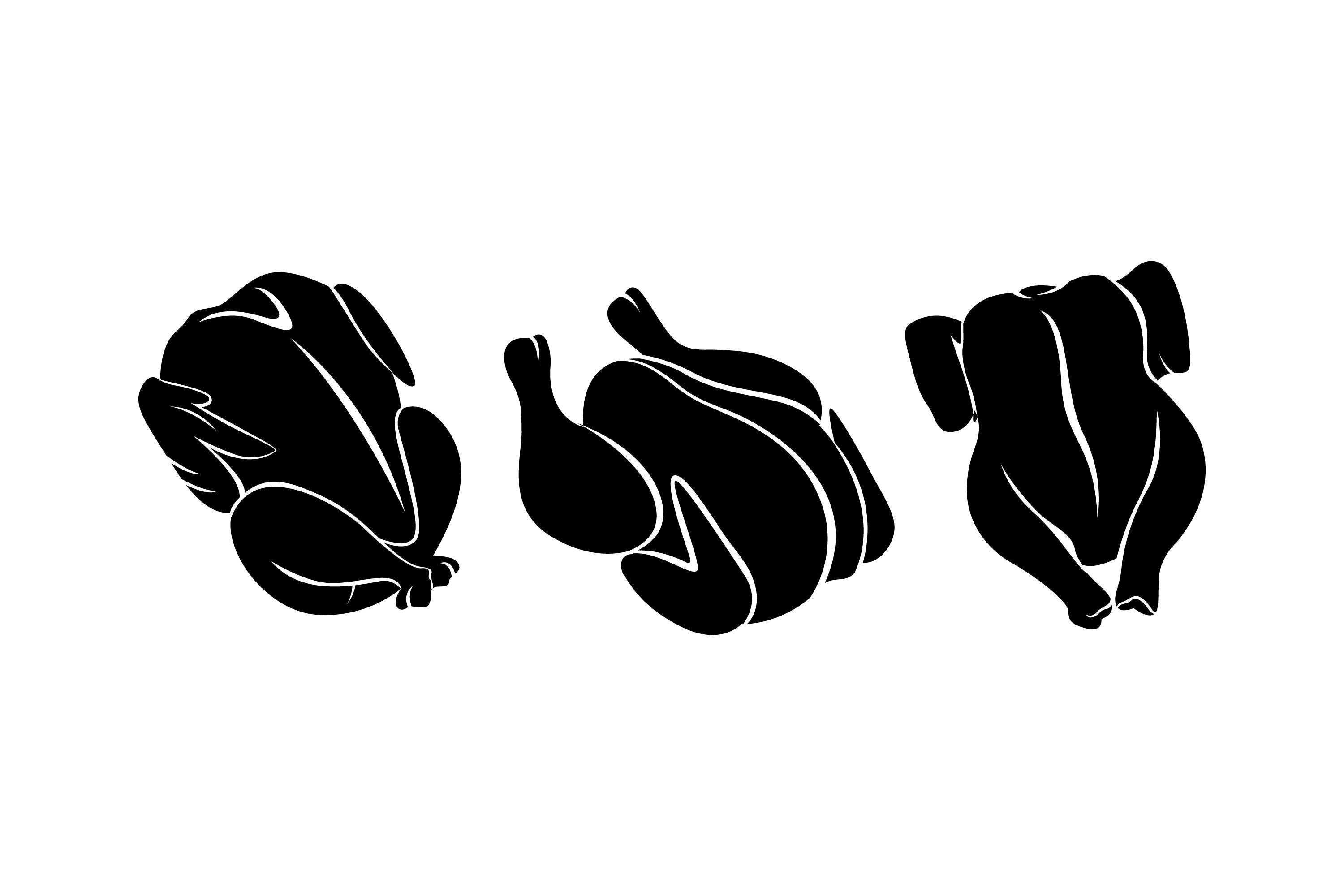 Cooked Turkey Silhouettes