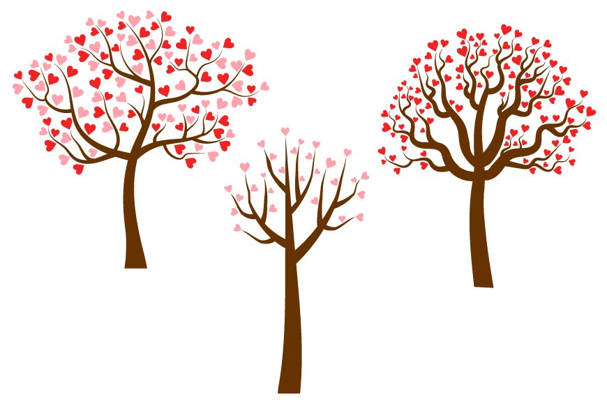 Heart Shaped Tree Clip Art