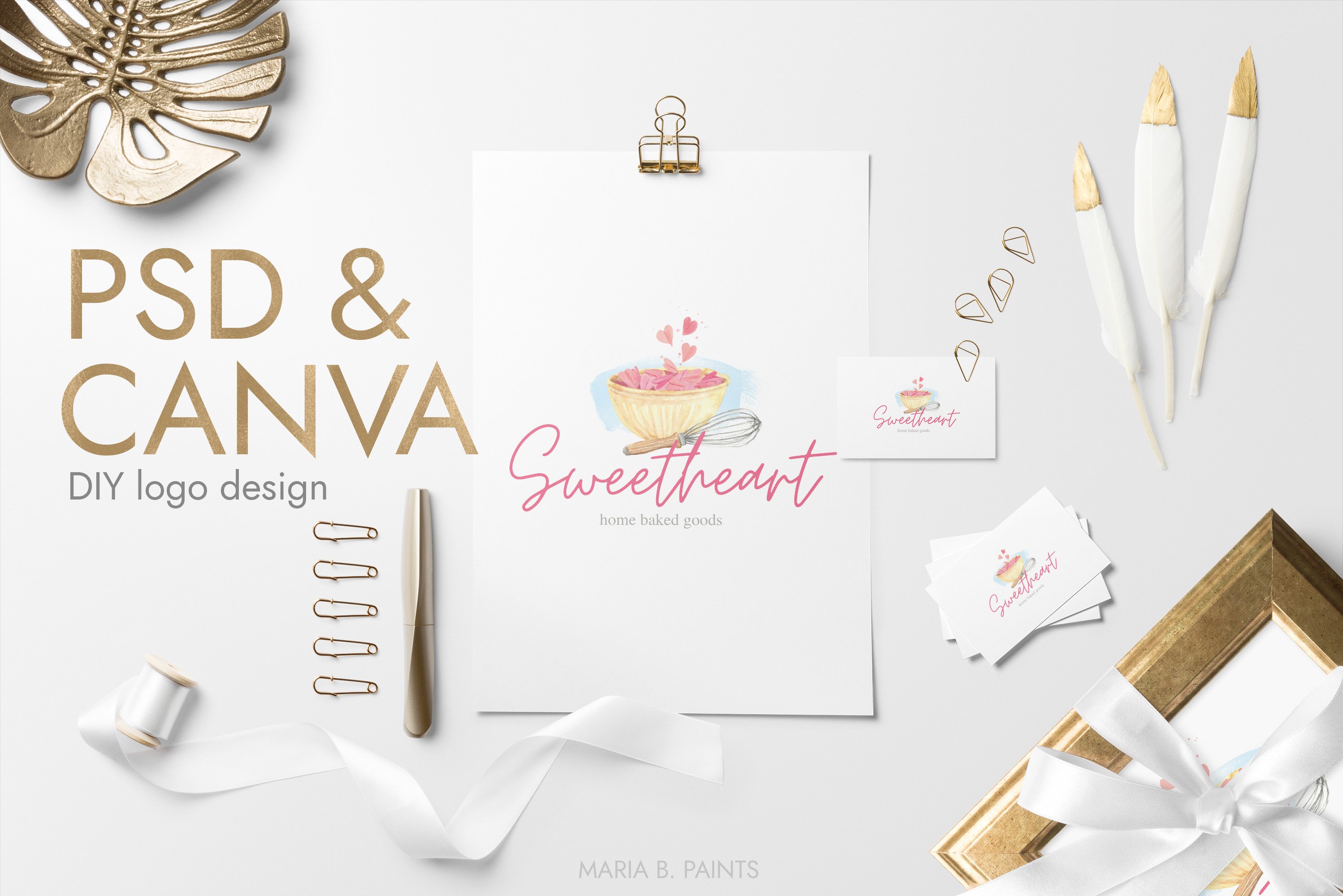 Bakery Logo for Canva and Photoshop, DIY Business logo (575285) | Canva ...