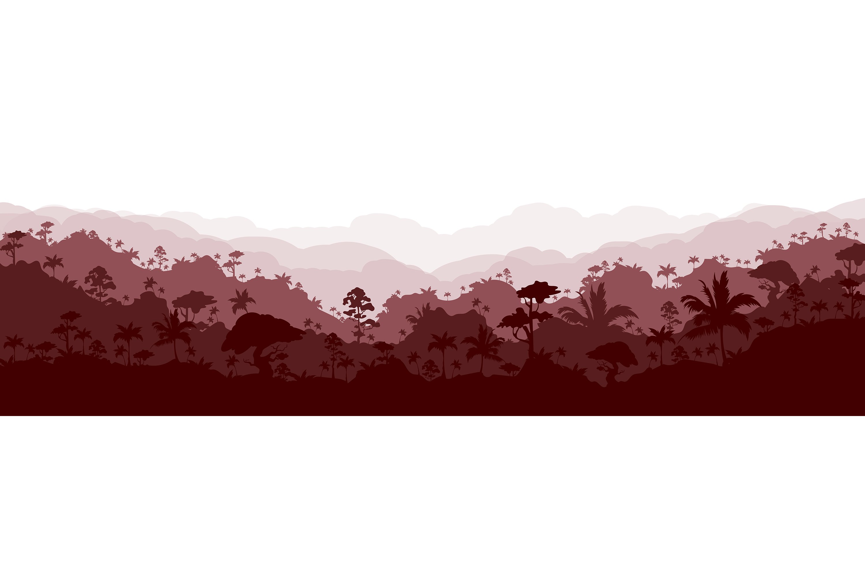 Jungle flat color vector illustration (872719) | Illustrations | Design ...