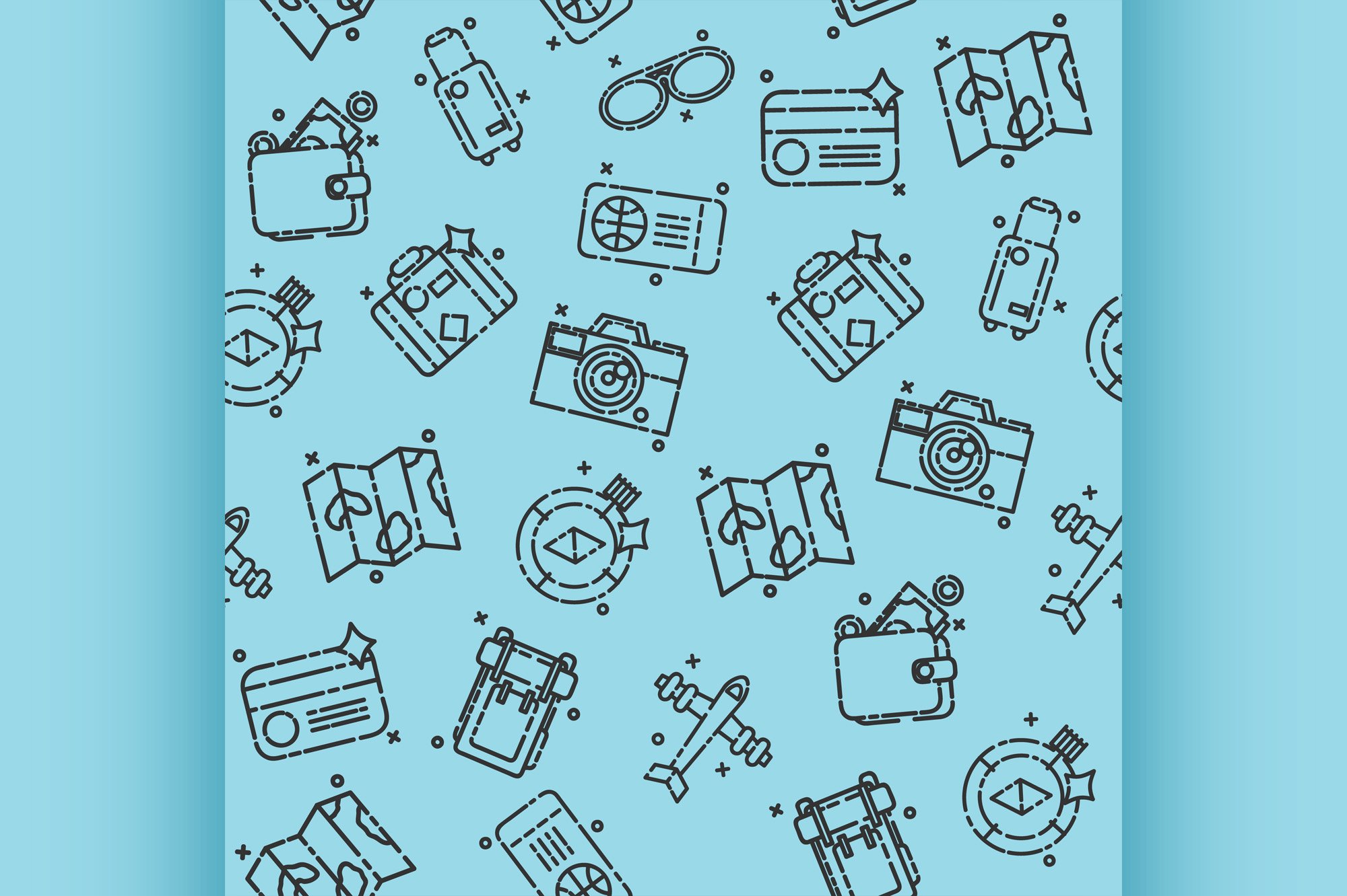 Traveling set pattern (681827) | Illustrations | Design Bundles