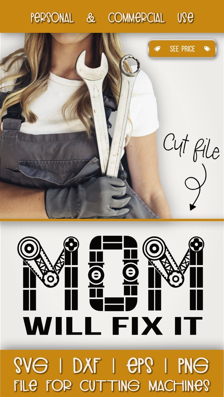 Mom will fix it, SVG cut file