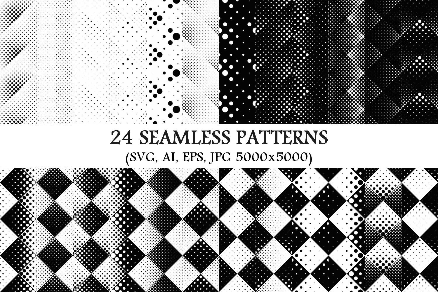24 Seamless Dot Patterns (316336) | Patterns | Design Bundles