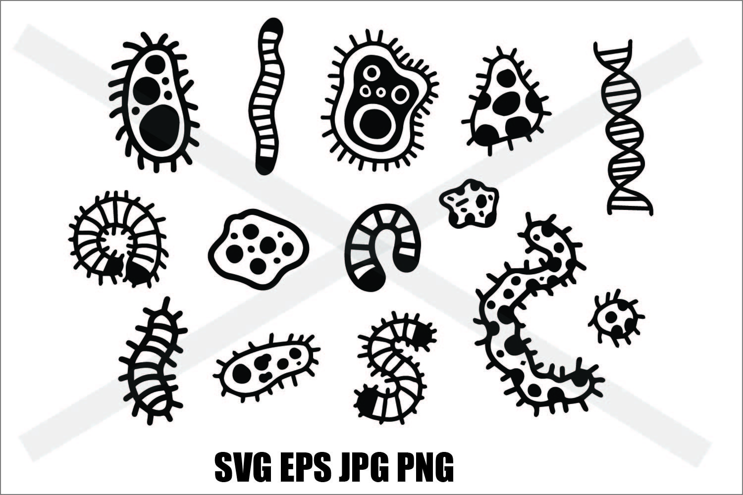 Worms Bacteria Biology Science- SVG EPS JPG PNG (406830 ...
