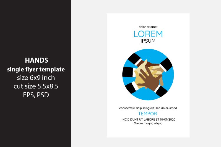 Hands - flyer template (909563) | Flyers | Design Bundles