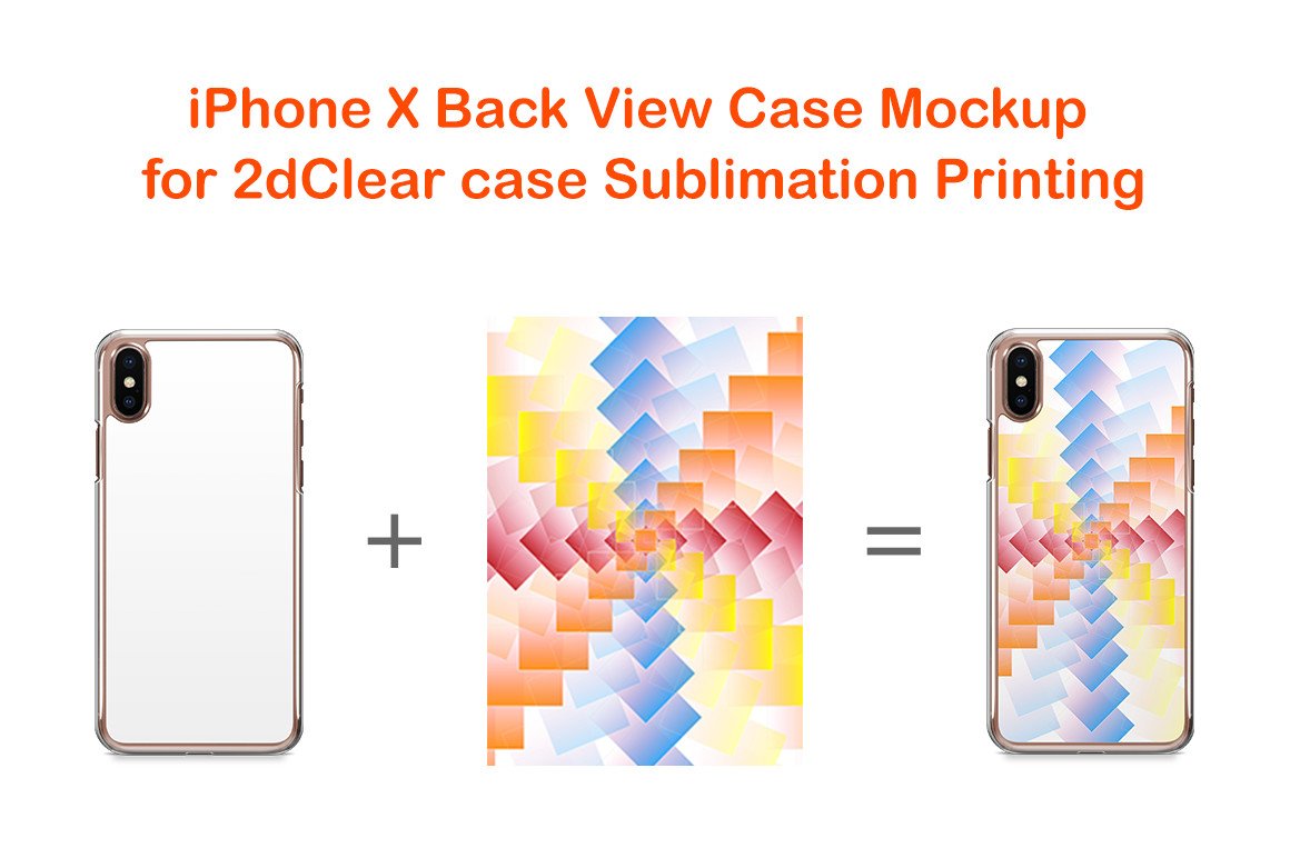 iPhone X 2DClear Case Mockup Back View (36246) | Mockups | Design Bundles