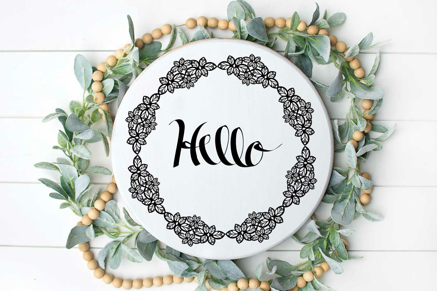 Intricate Hello round sign design svg (1352971) | SVGs | Design Bundles