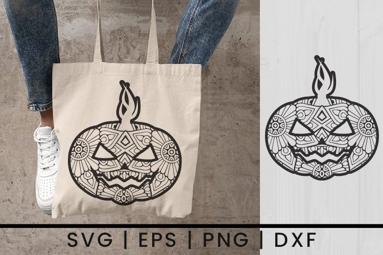 Halloween Pumpkin Mandala SVG Vector (900629) | Cut Files | Design Bundles