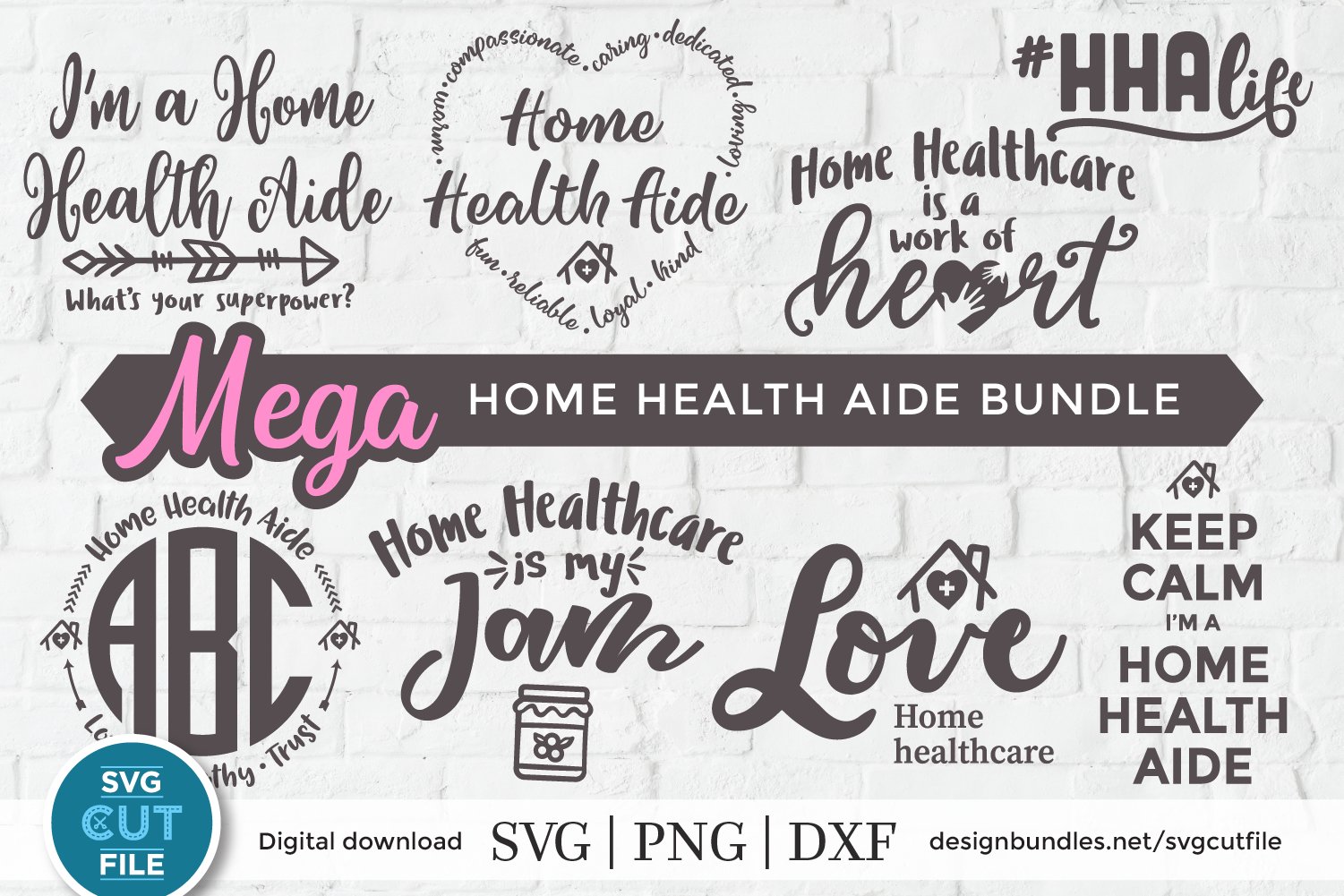 Home health aide svg, Home care aide, HHA love svg bundle (376162 ...