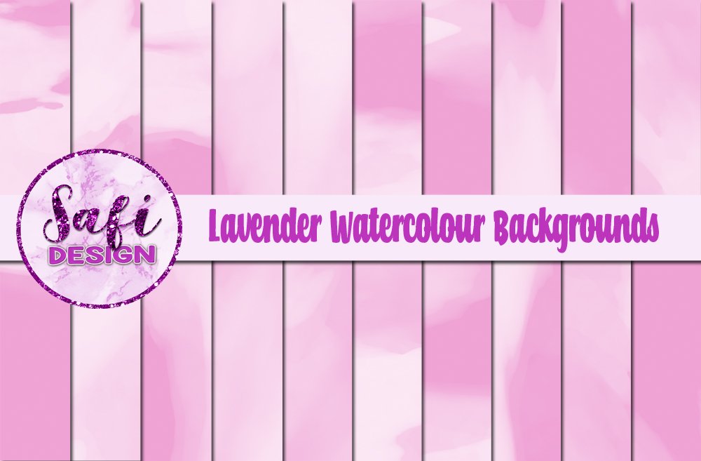 Digital Paper - Lavender Watercolour Backgrounds (648451) | Papers ...