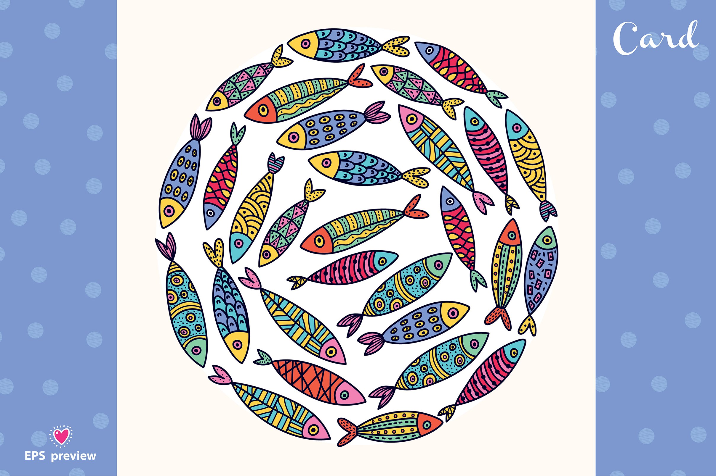 Cute fish! (124121) | Patterns | Design Bundles