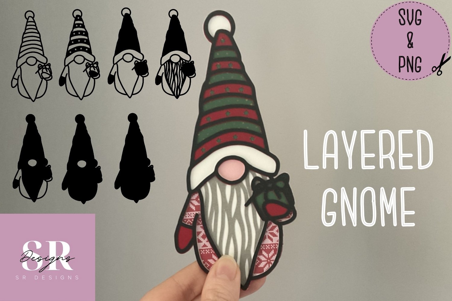 Layered gnome | Paper cutting | layered Gonk SVG (1753179) | Paper ...