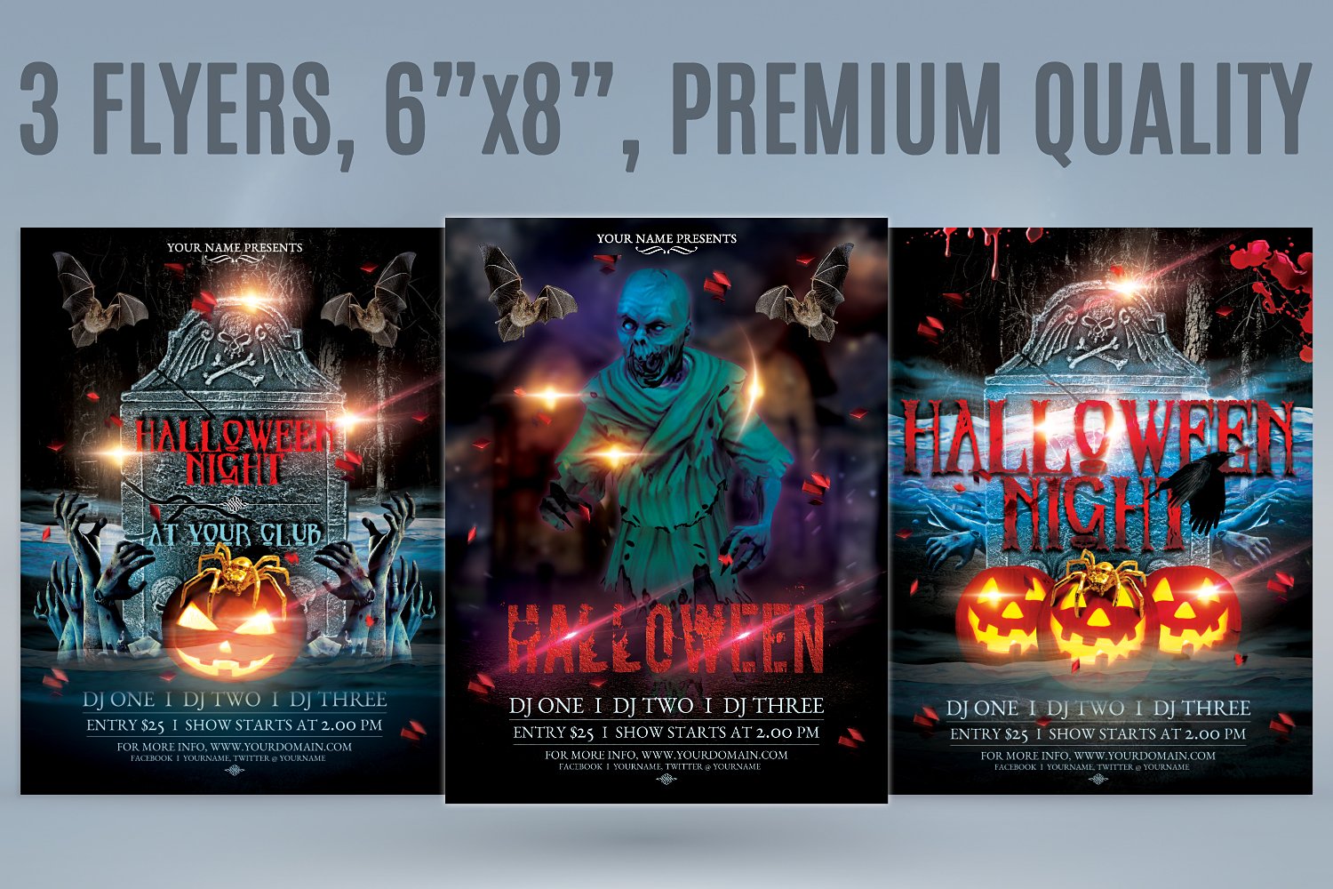 Halloween Flyer Bundle (37279) | Flyers | Design Bundles