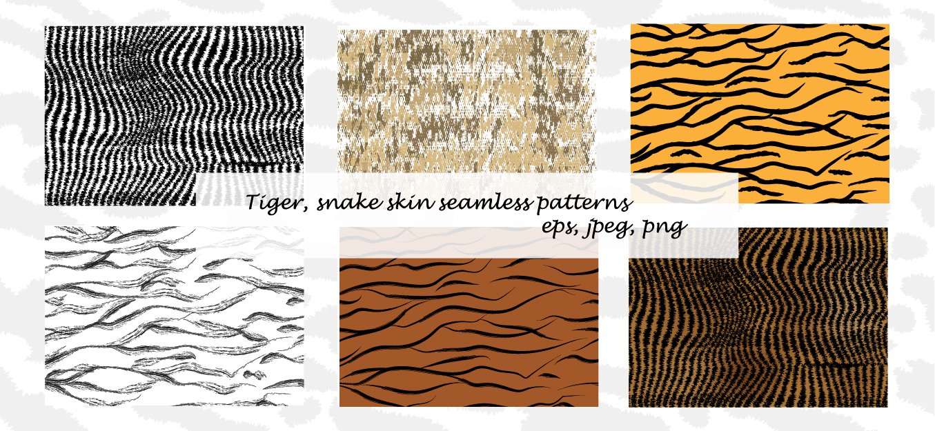 Wild Animal Seamless Patterns and Textures (722658) | Patterns | Design ...
