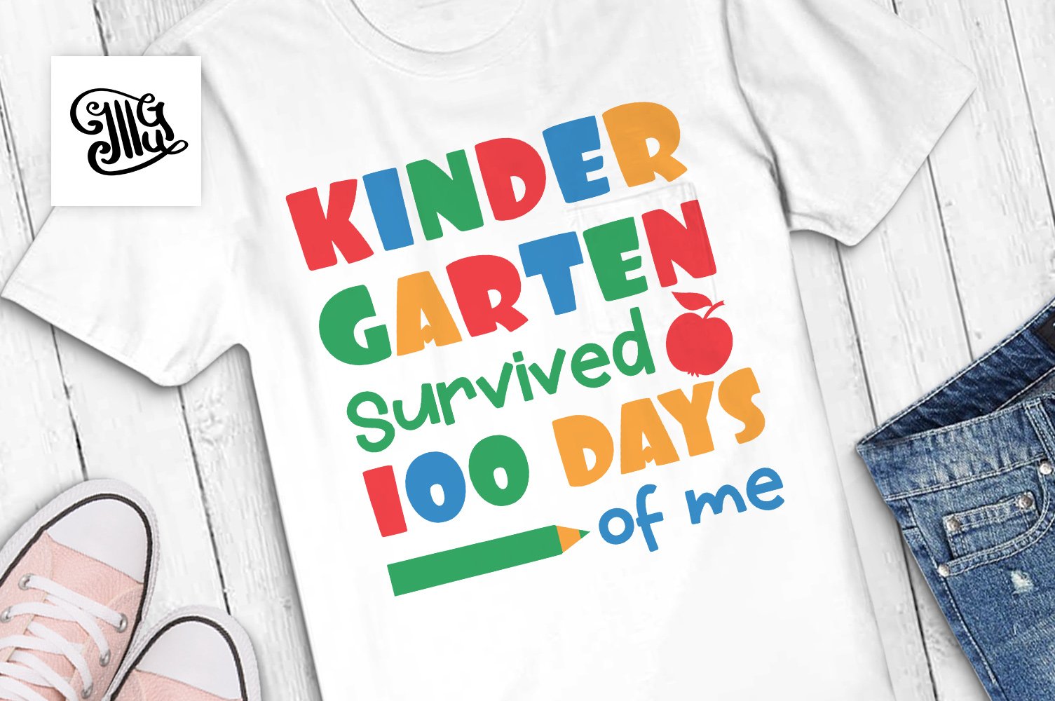 Kindergarten survived 100 days of me svg (410980) | SVGs | Design Bundles