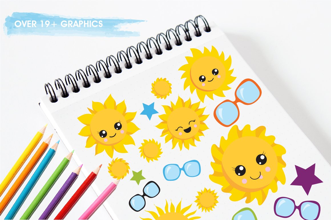 Mister sun graphics and illustrations