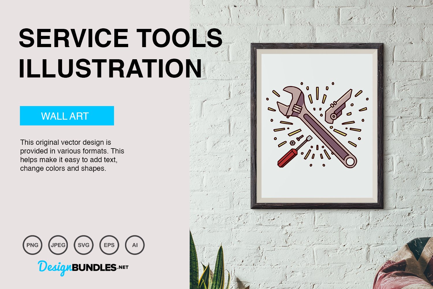 Service Tools Vector Illustration