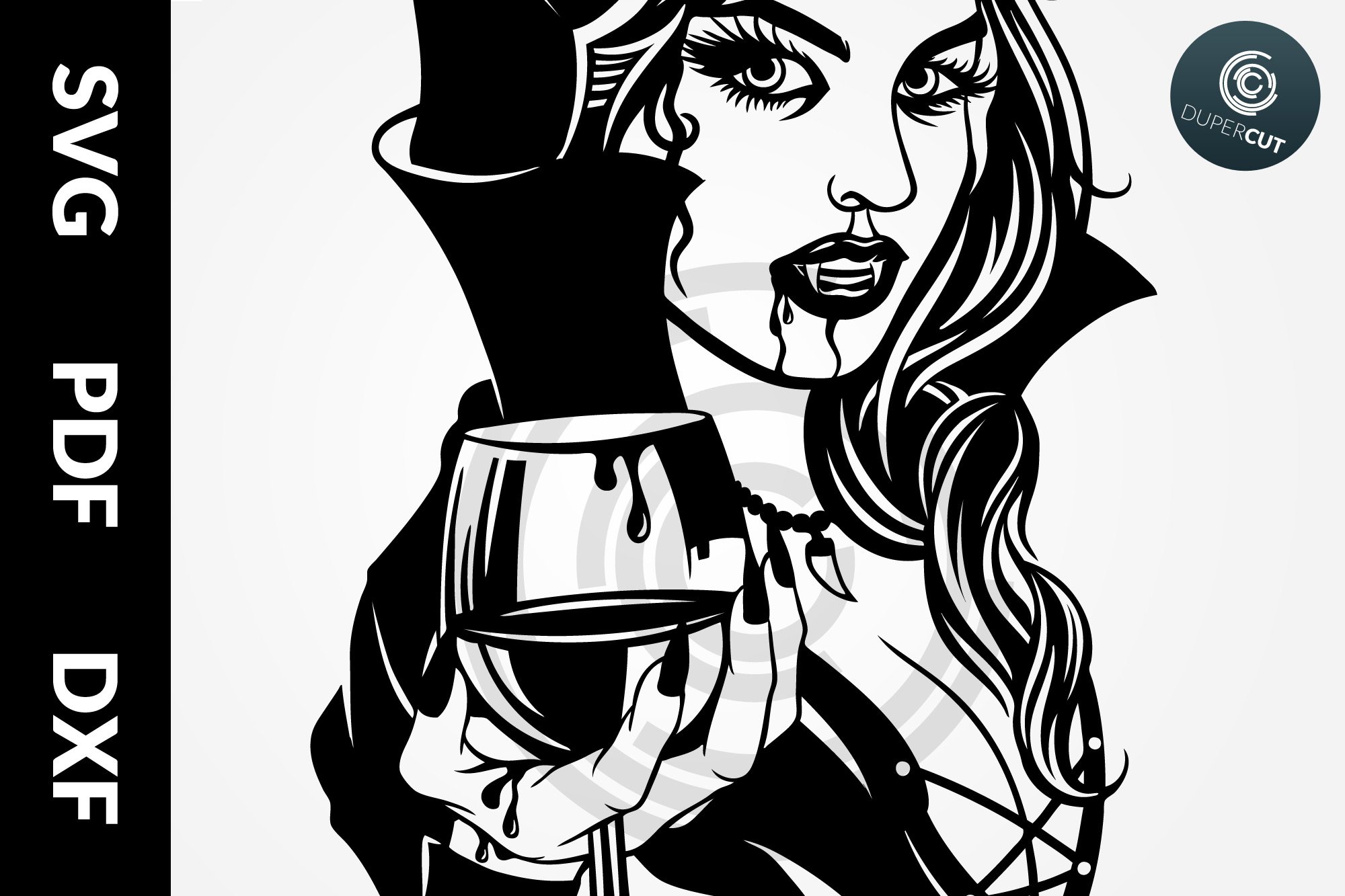 SVG / PDF / DXF Vampire, Papercutting Template (792475) | Paper Cutting ...