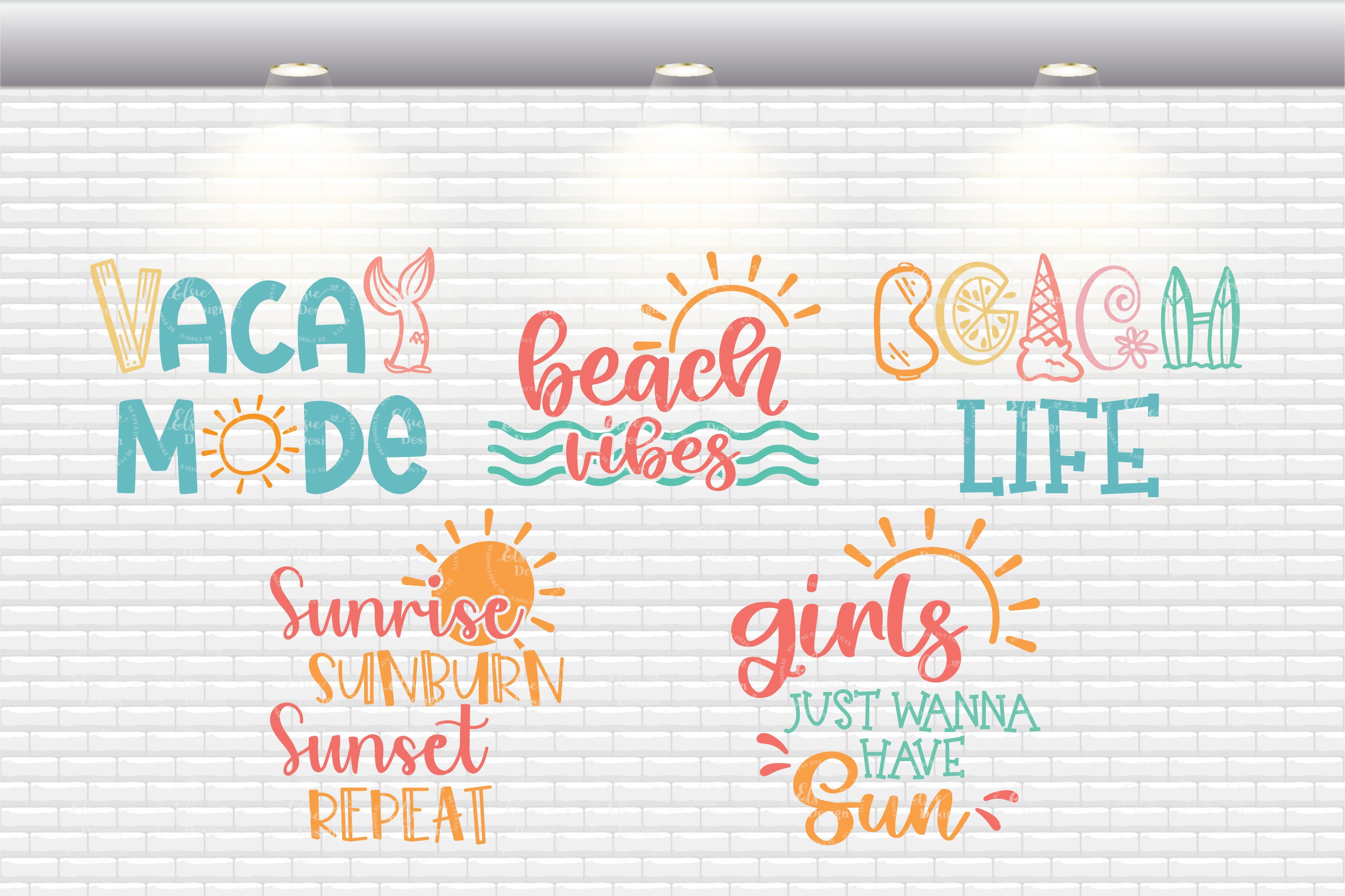 Summer Beach Bundle SVG Cut Files (730806) | Cut Files | Design Bundles