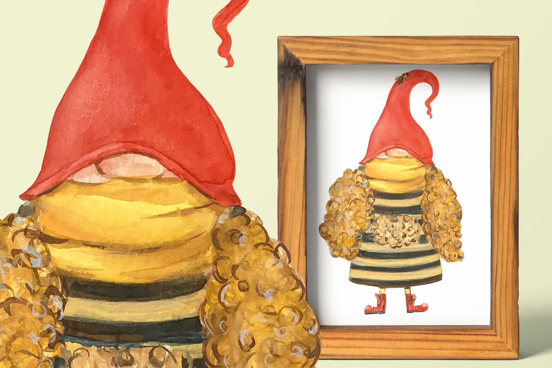 Girl Gnomes Watercolor Clip Art Set (918002) | Illustrations | Design ...